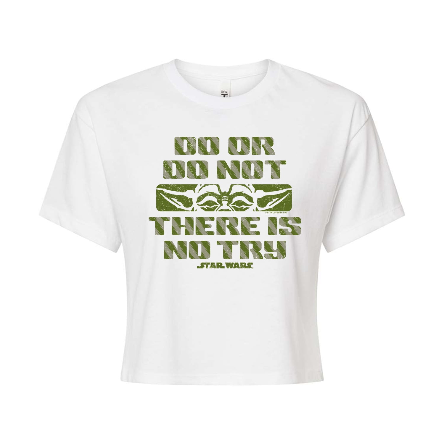 Star Wars - Yoda Do Or Do Not - Juniors Cropped Tee - Walmart.com
