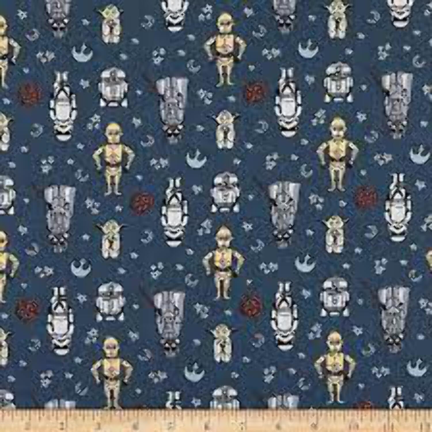 Star Wars Sewing Material, Doodle Figures Cotton Fabric, Sold by Yard ...