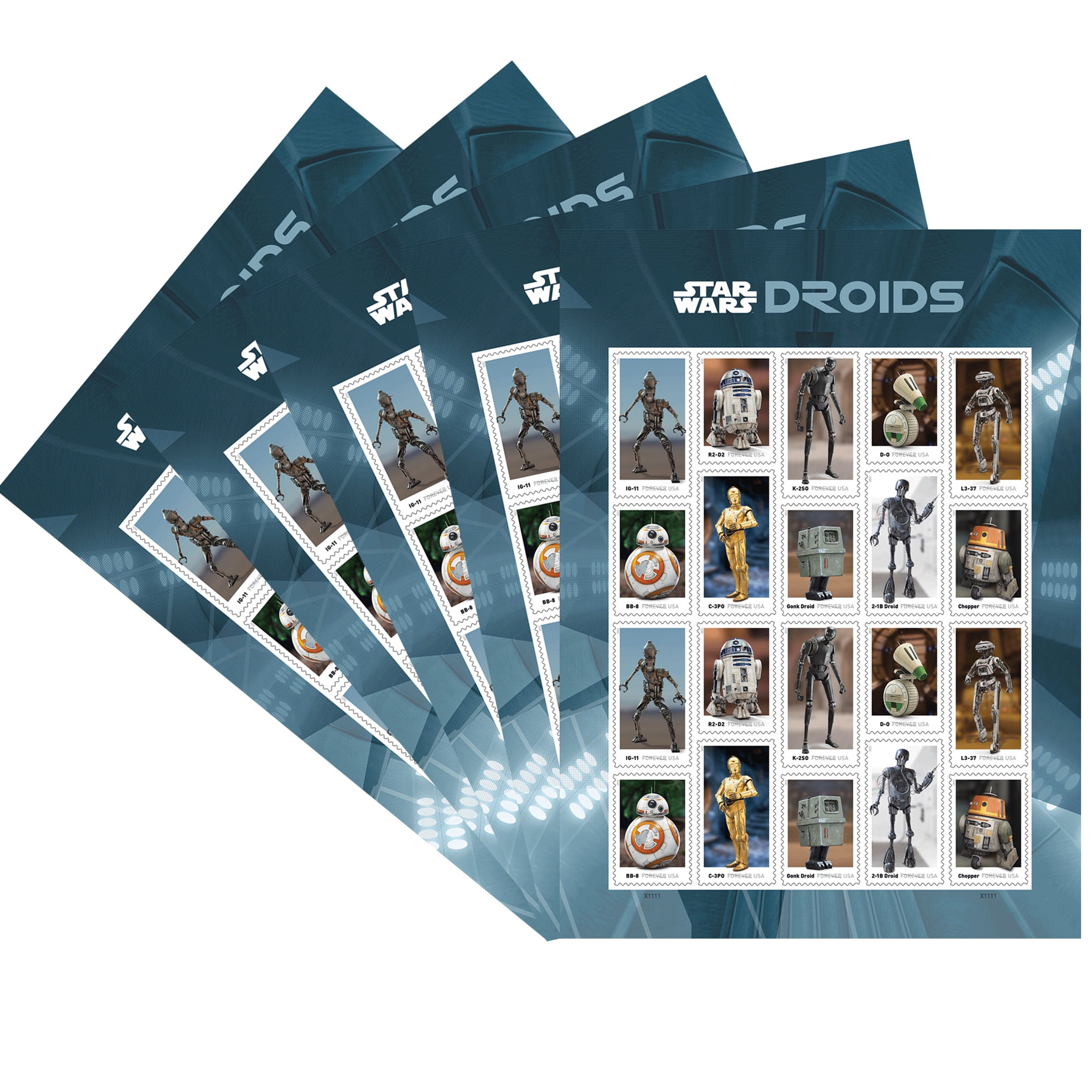 Star Wars USPS Forever Postage Stamps, United States First Class, 5 ...