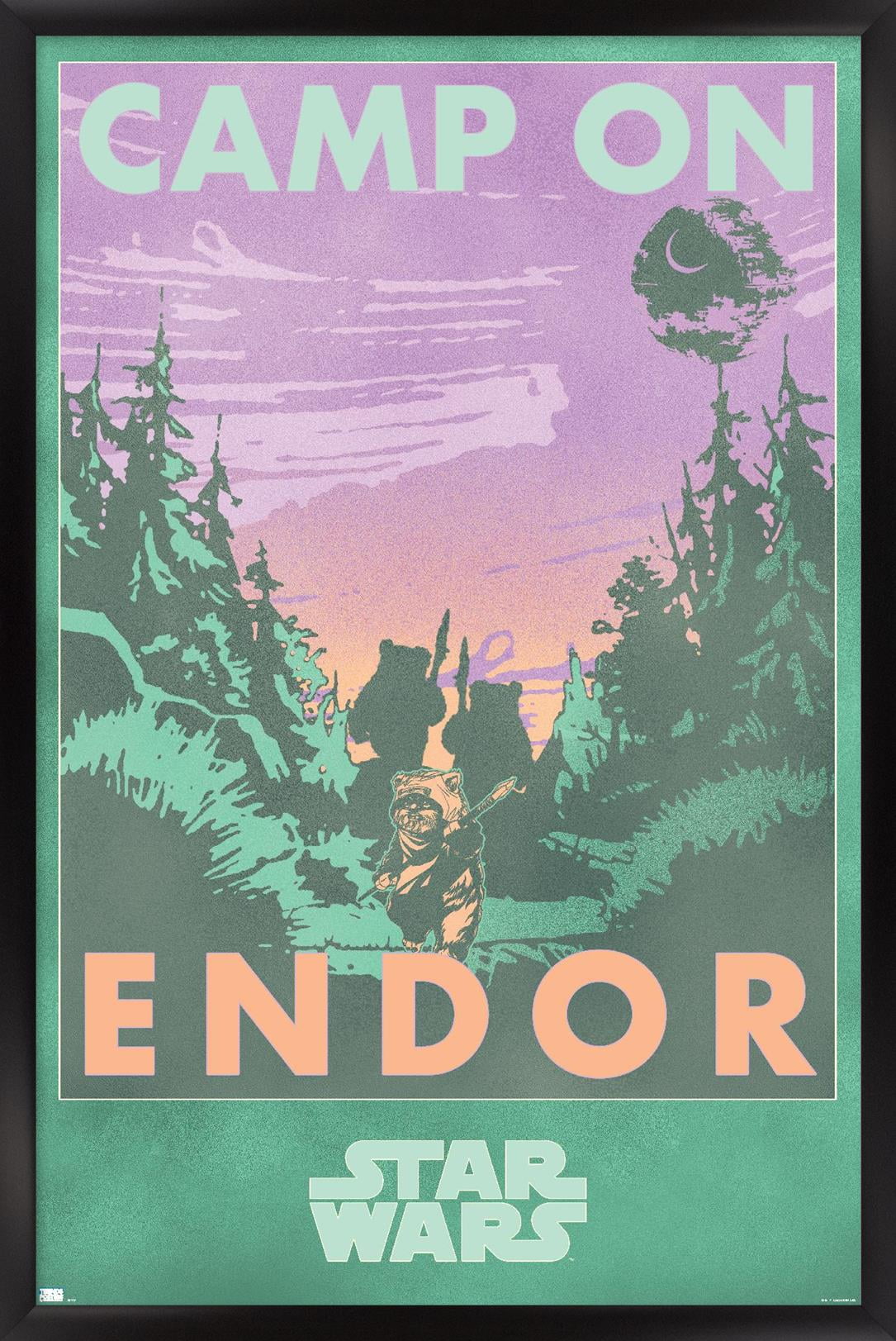 Star Wars: Endor - Camp On Endor Wall Poster, 14.725" x 22.375" Framed ...