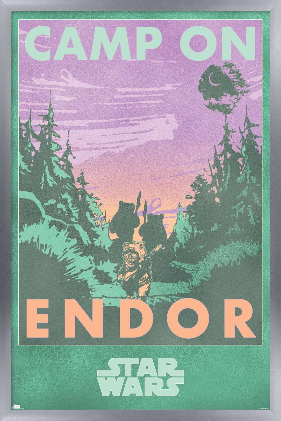 Star Wars: Endor - Camp On Endor Wall Poster, 22.375" x 34" Framed ...