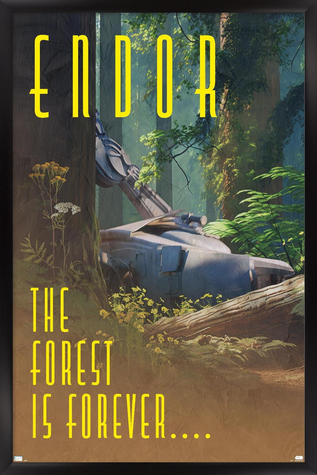 Star Wars: Endor - Visit Endor by Russell Walks 23 Wall Poster, 14.725 ...