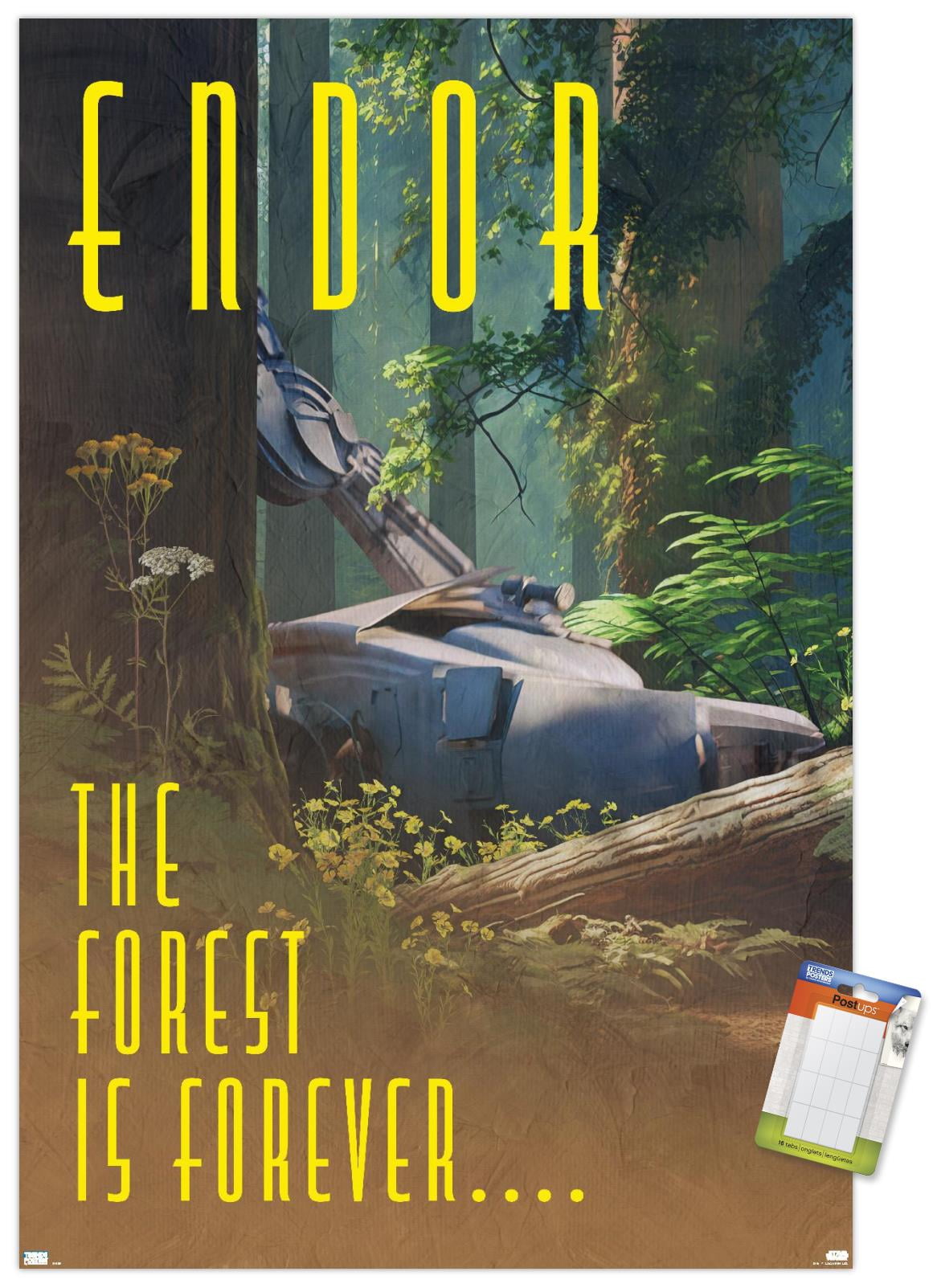 Star Wars: Endor - Visit Endor by Russell Walks 23 Wall Poster, 22.375 ...