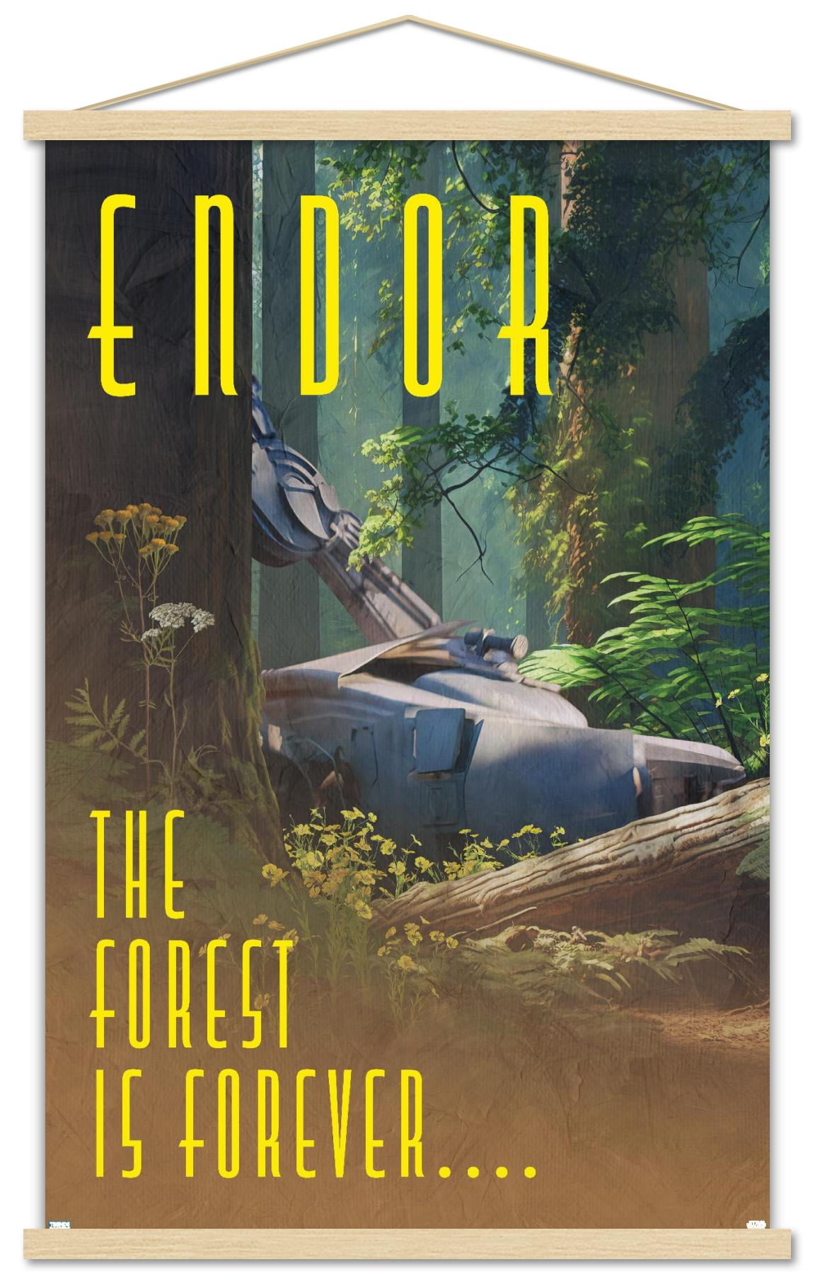 Star Wars: Endor - Visit Endor by Russell Walks 23 Wall Poster with ...
