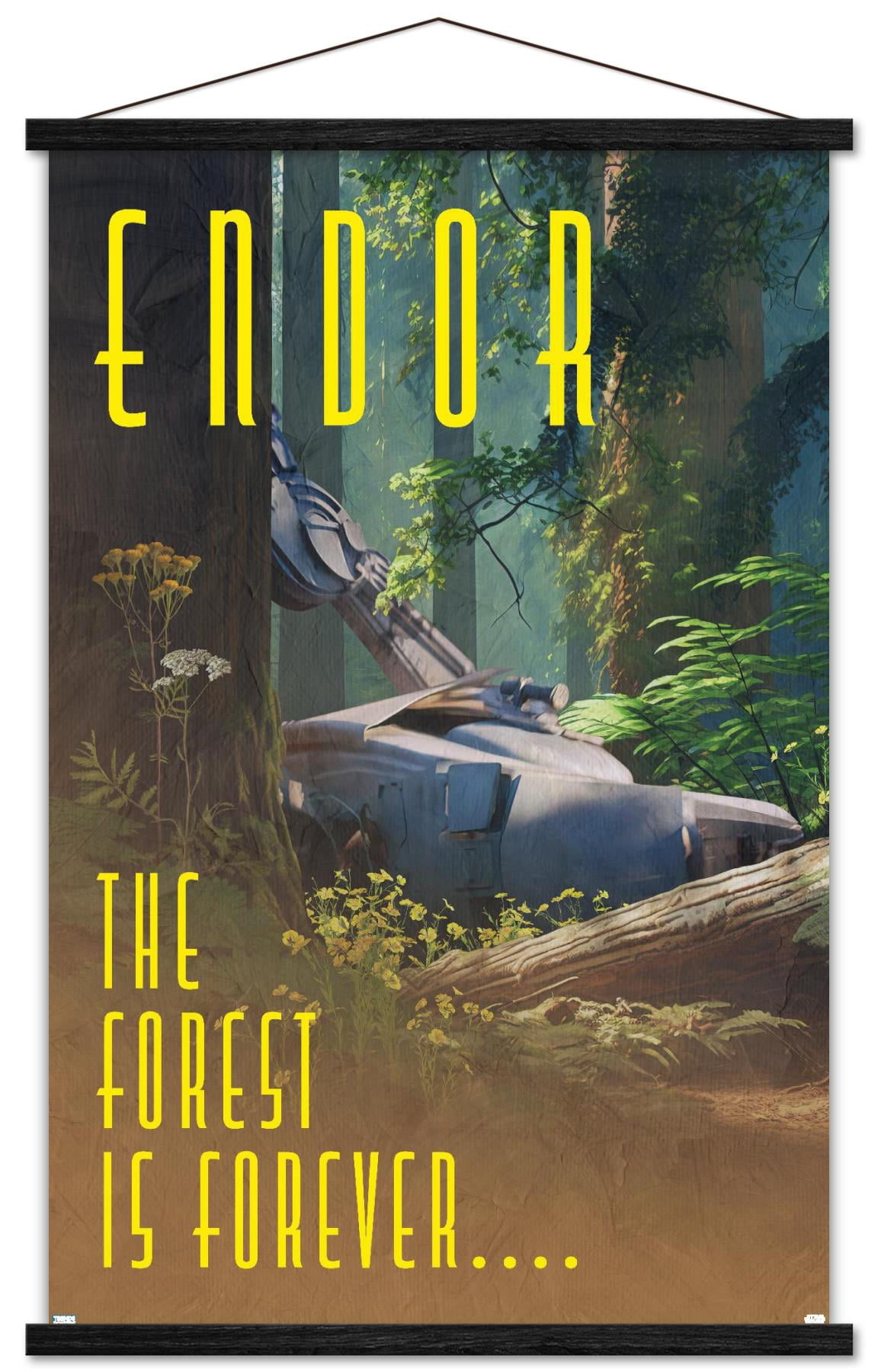 Star Wars: Endor - Visit Endor by Russell Walks 23 Wall Poster with ...