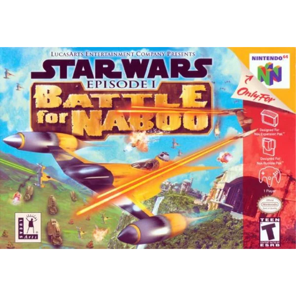 Star Wars Episode I: Battle for Naboo Games Cartridge Card for N64 (US ...