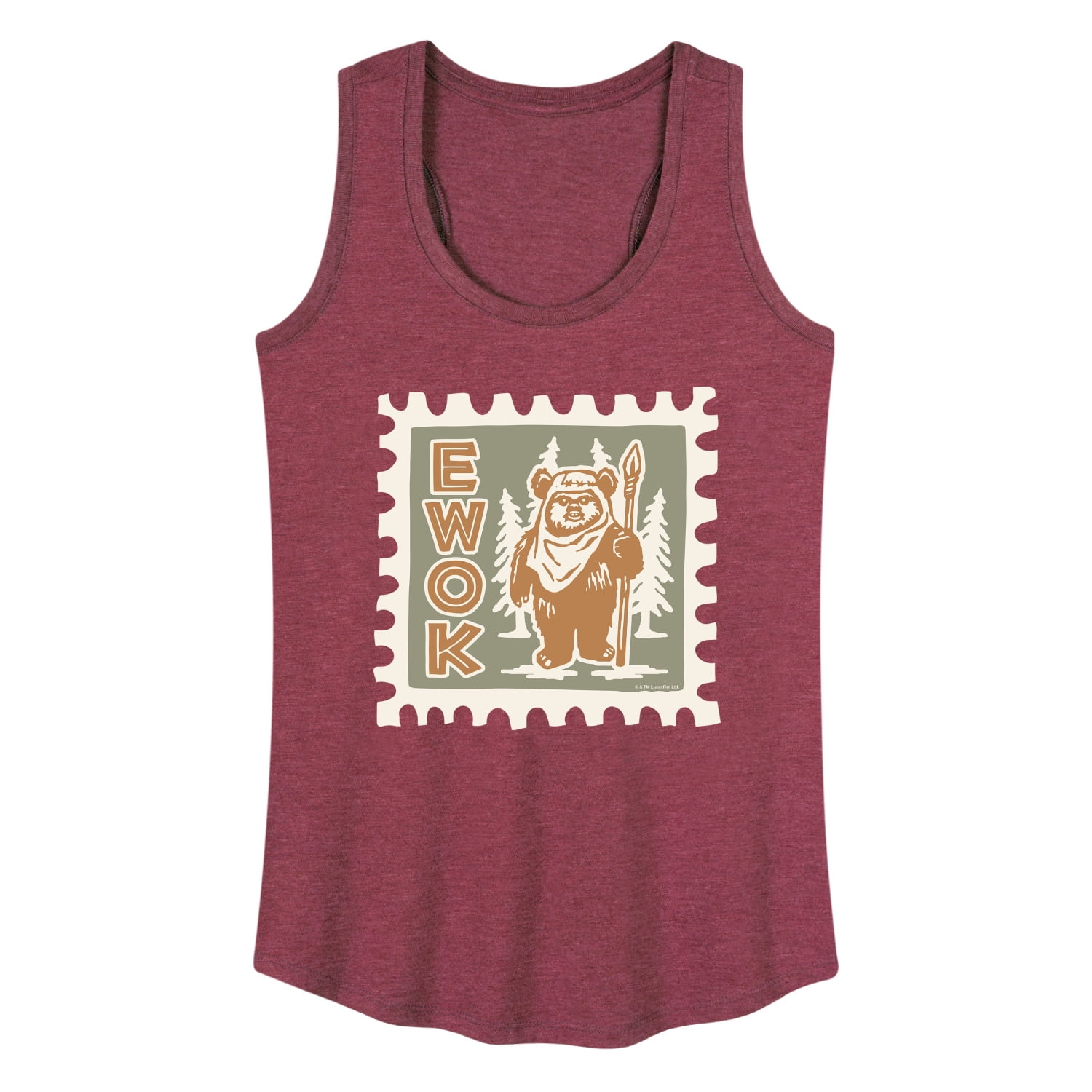 Star Wars - Ewok Stamp - Women's Racerback Graphic Tank - Walmart.com