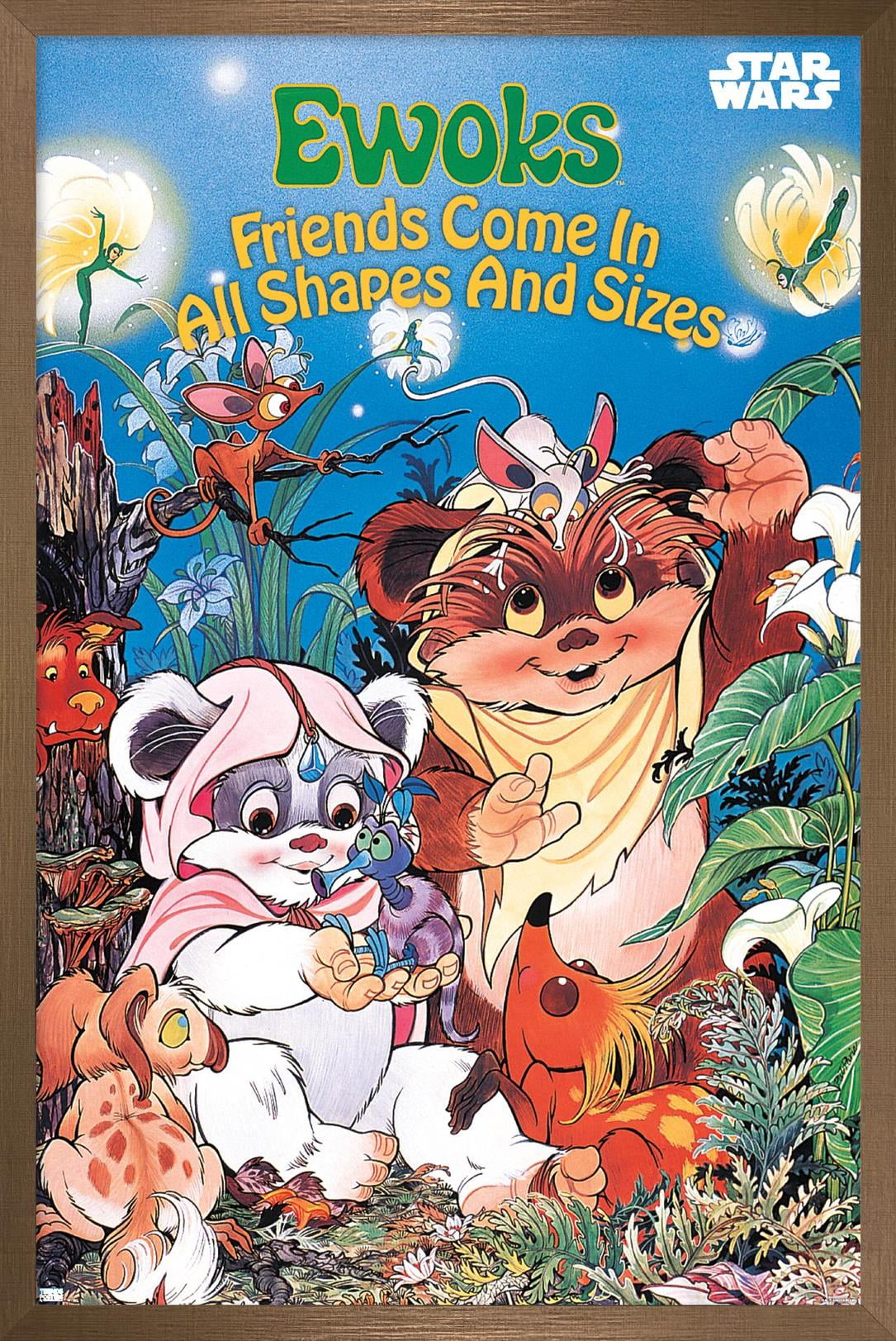 Star Wars: Ewoks - Friends Wall Poster, 22.375" x 34", Framed - Walmart.com