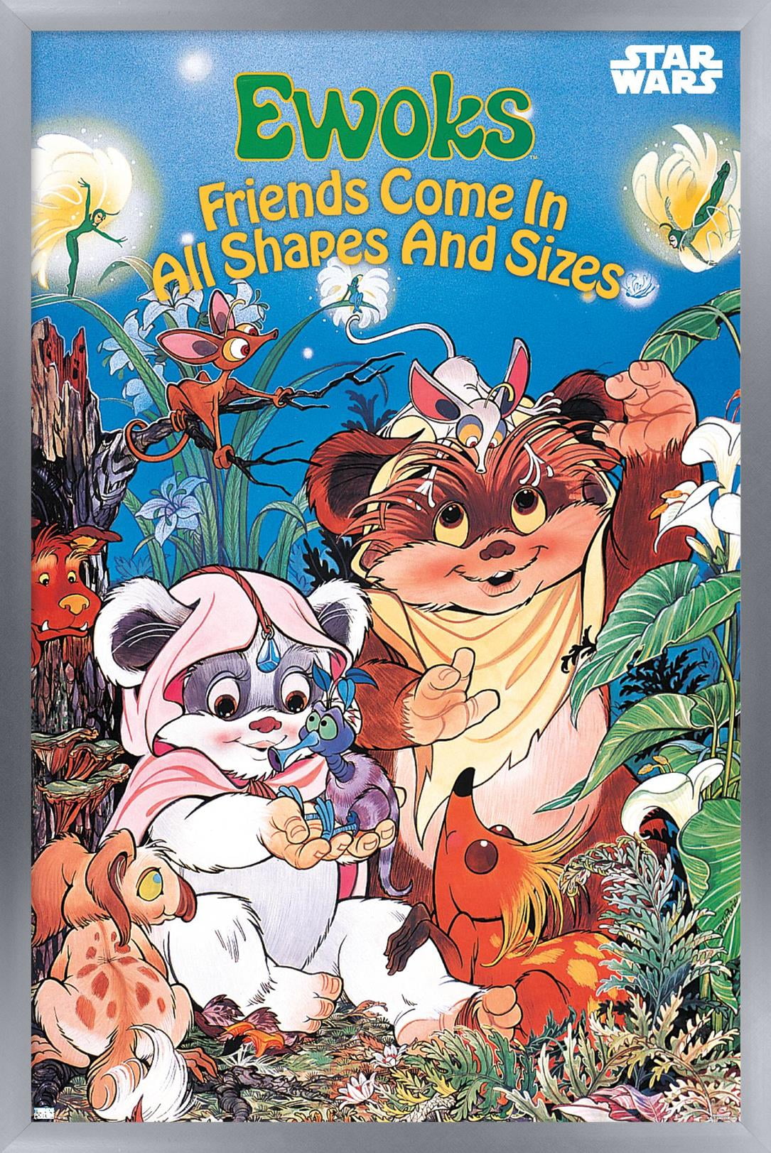 Star Wars: Ewoks - Friends Wall Poster, 22.375" x 34", Framed - Walmart.com