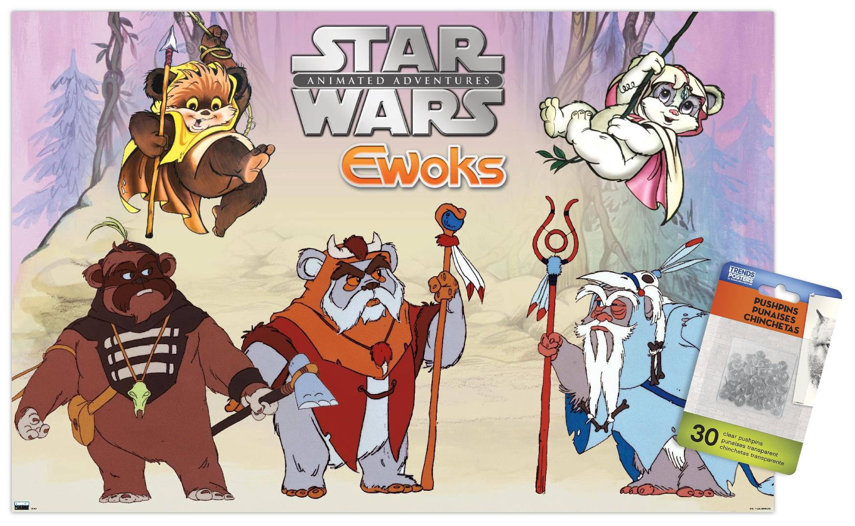 Star Wars: Ewoks - Group Wall Poster with Pushpins, 14.725" x 22.375 ...