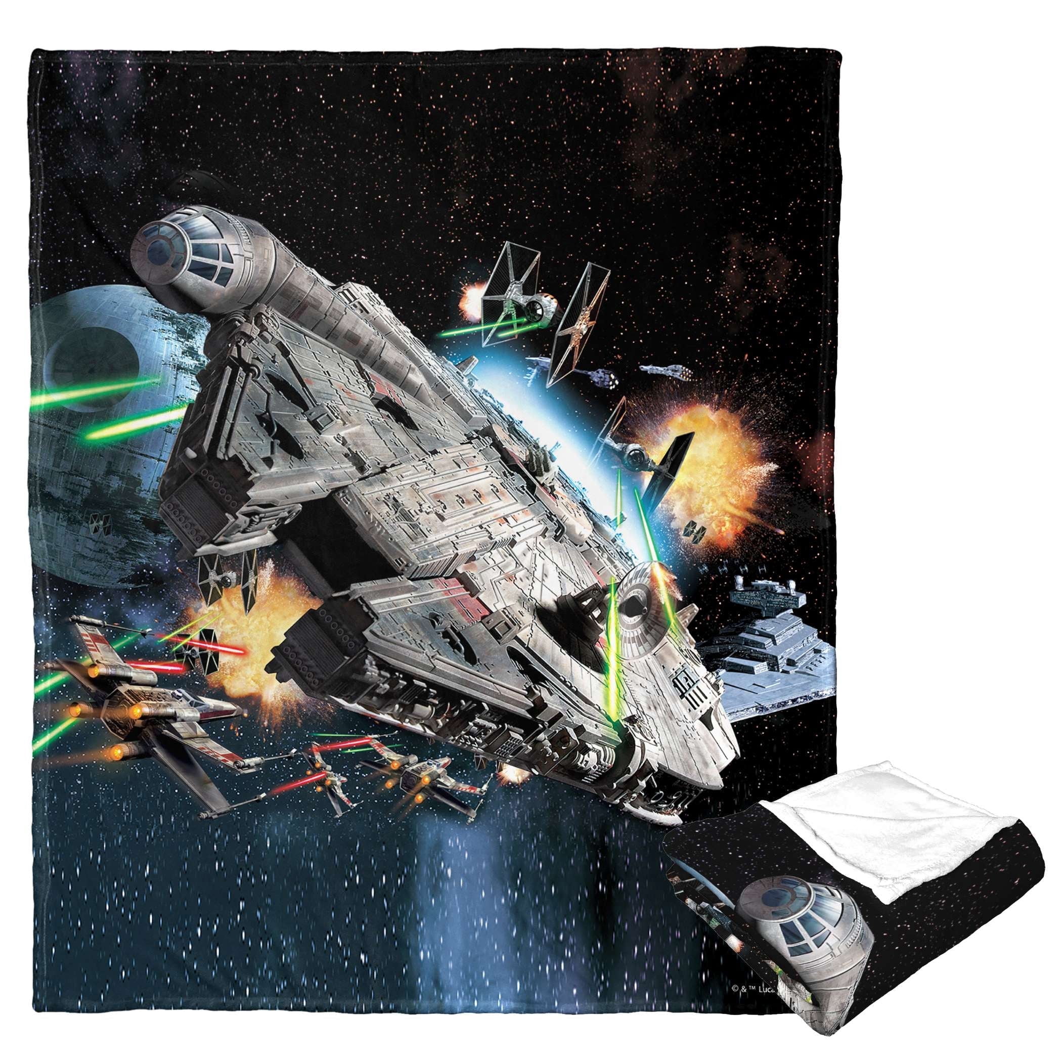 Star Wars Falcon Kids Silk Touch Throw Blanket - Walmart.com