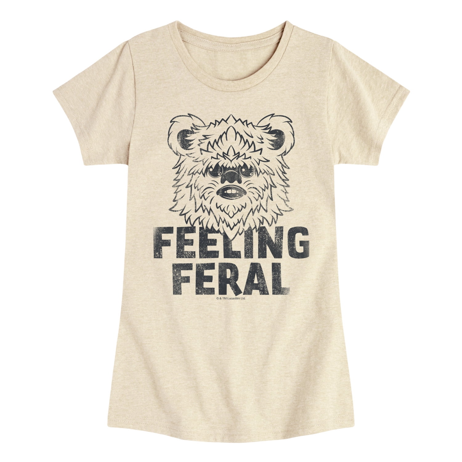 Star Wars - Feeling Feral Ewok - Youth Girls Fitted Short Sleeve T ...