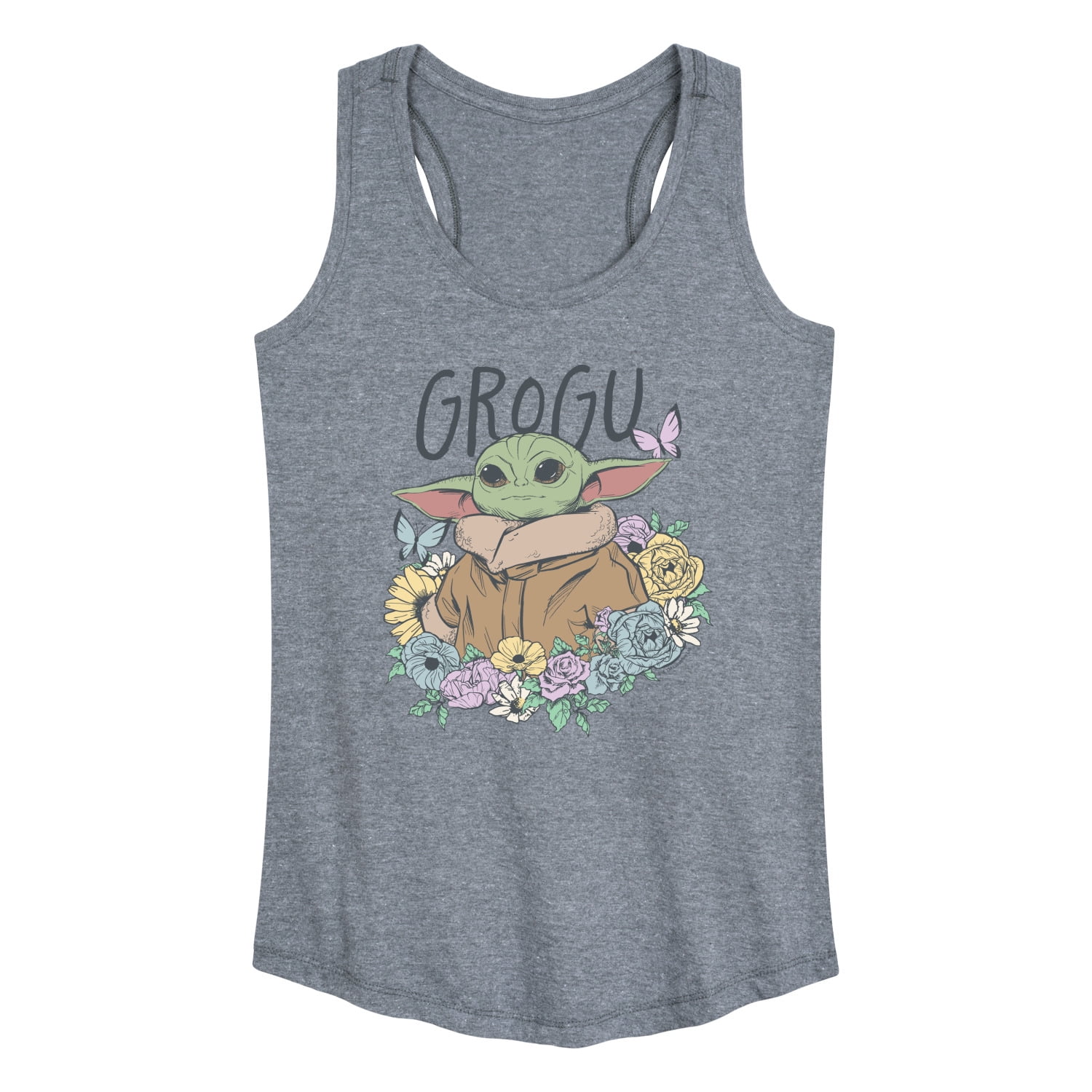 Star Wars - Floral Spring Grogu - Women's Any Way Short Sleeve Graphic ...