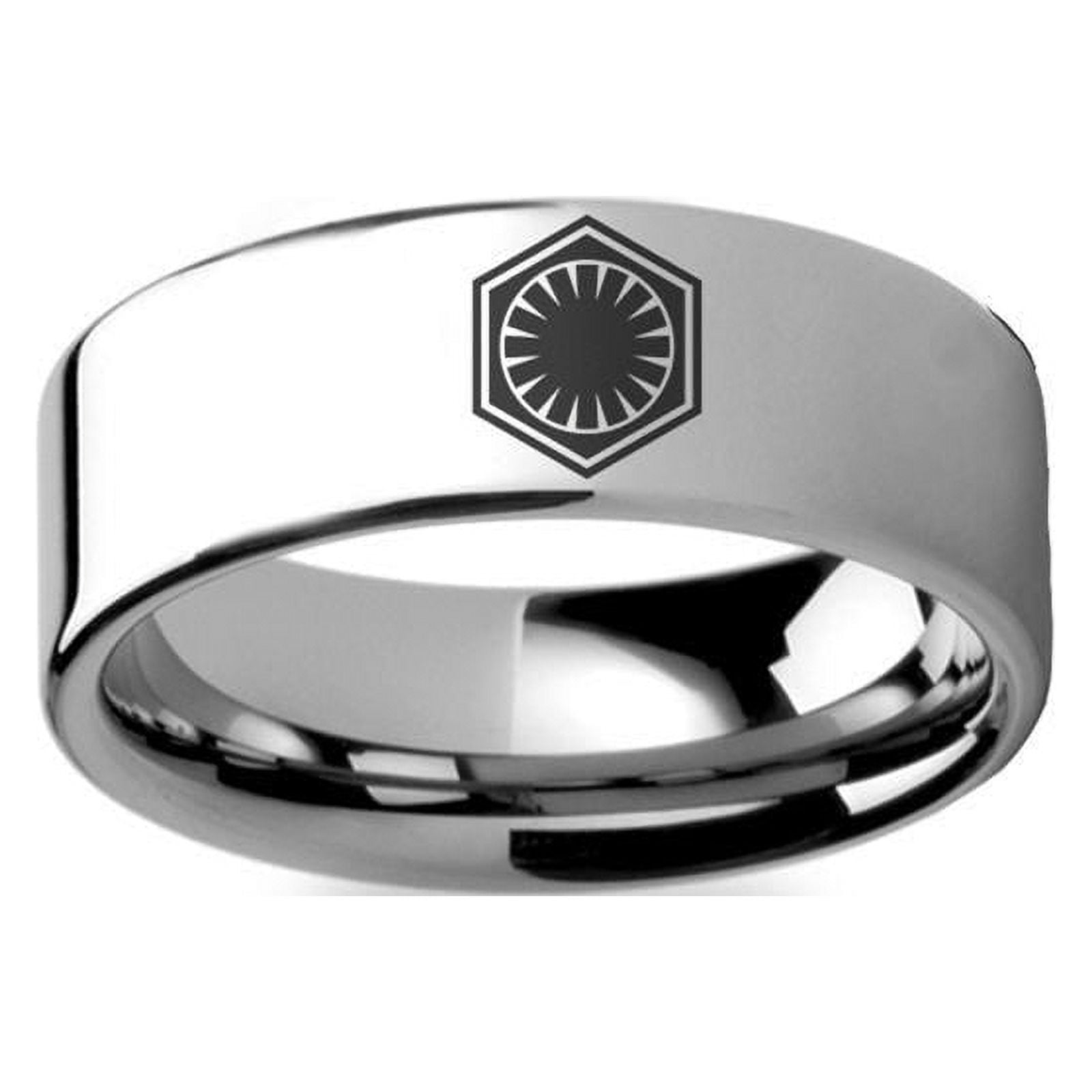 Star Wars Force Awakens First Order Ring Symbol Tungsten Carbide Ring ...