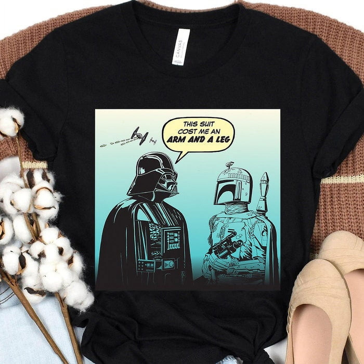Star Wars Funny Darth Vader and Boba Fett Comic T-Shirt, Darth Vader ...