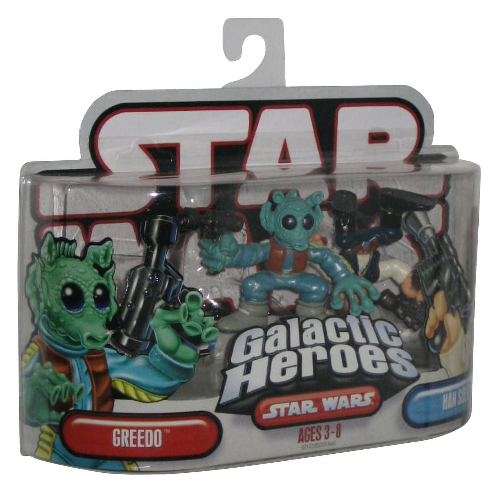 Star Wars Galactic Heroes (2007) Hasbro Greedo & Han Solo Figure Set ...