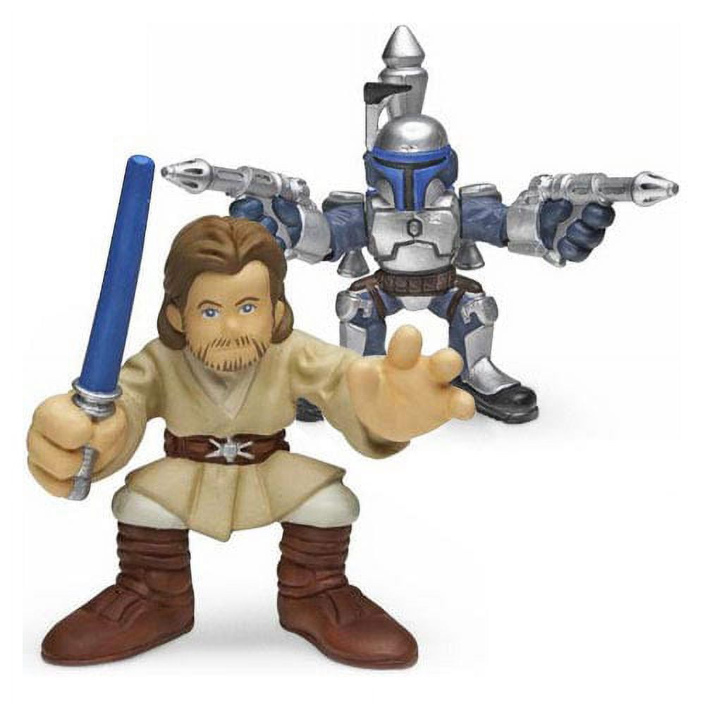 Star Wars Galactic Heroes Jango Fett & Obi-Wan Kenobi - Walmart.com