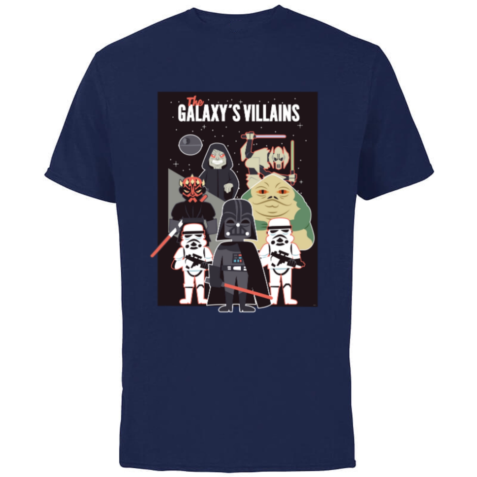 Star Wars Galaxy’s Villains Darth Vader Maul Grievous Jabba - Short Sleeve Cotton T-Shirt for ...