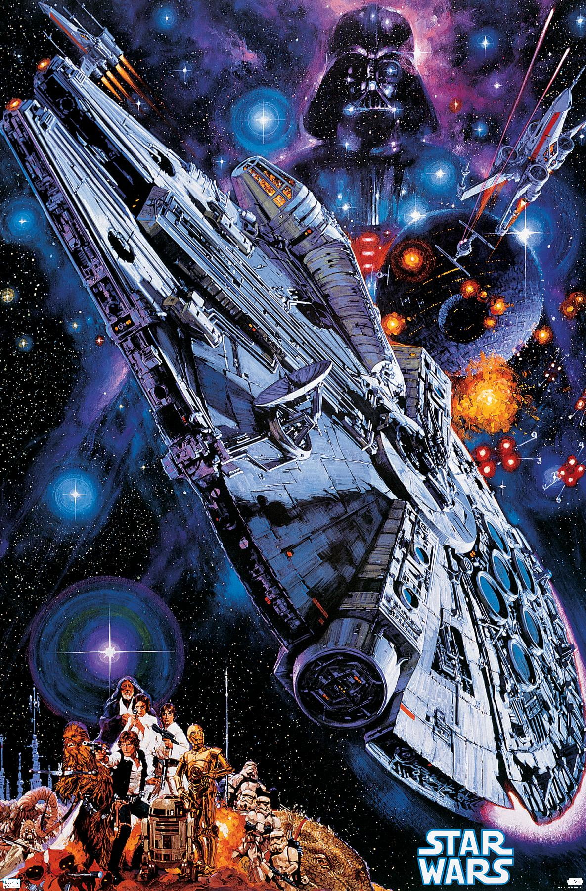 Star Wars: Global Art - Millennium Falcon Wall Poster, 22.375" x 34 ...