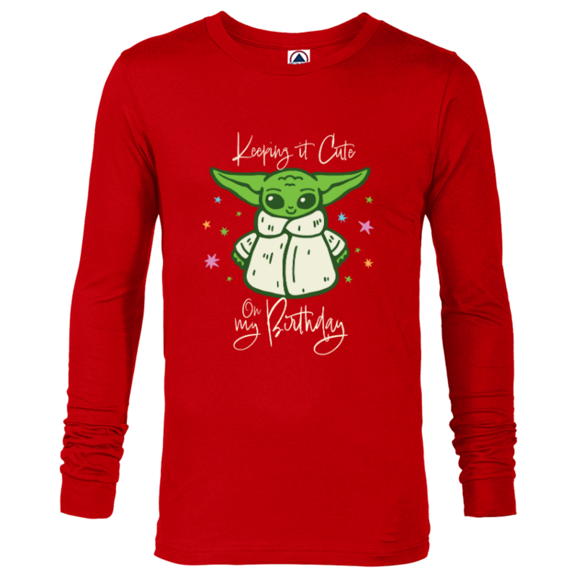 Star Wars Grogu Mandalorian Keeping It Cute on My Birthday - Long ...