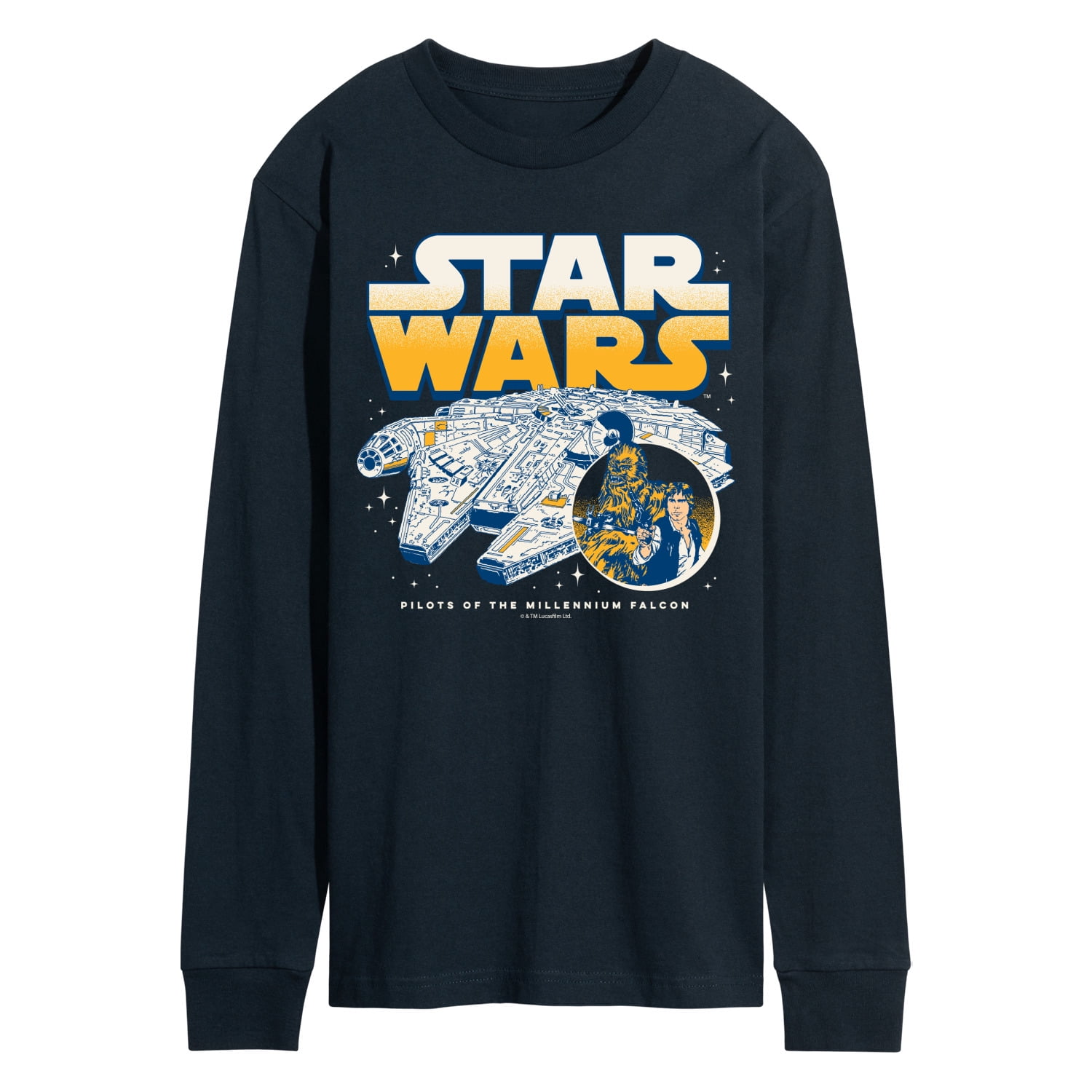 Star Wars - Han Chewy Millennium Falcon - Men's Long Sleeve Tee ...