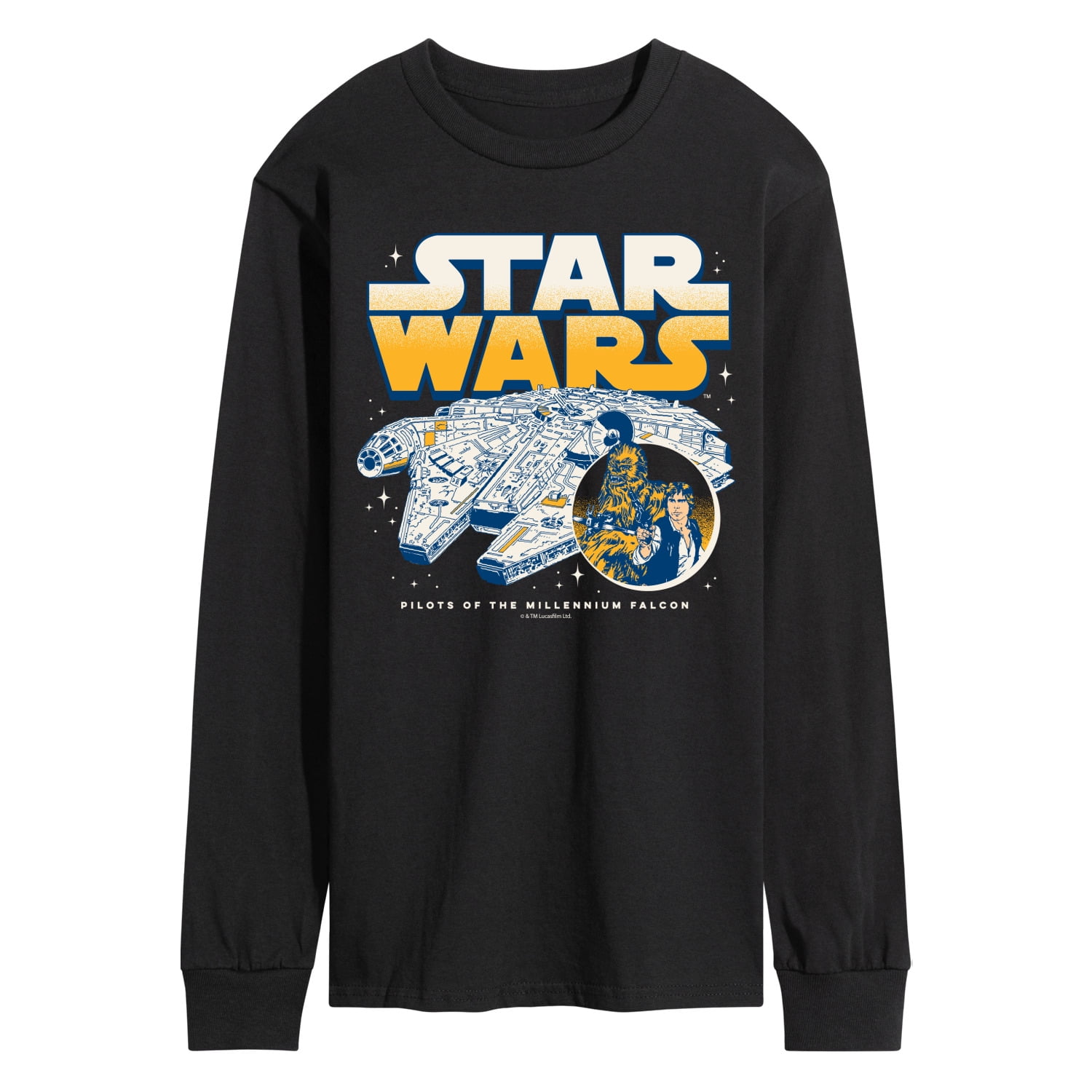 Star Wars - Han Chewy Millennium Falcon - Men's Long Sleeve Tee ...