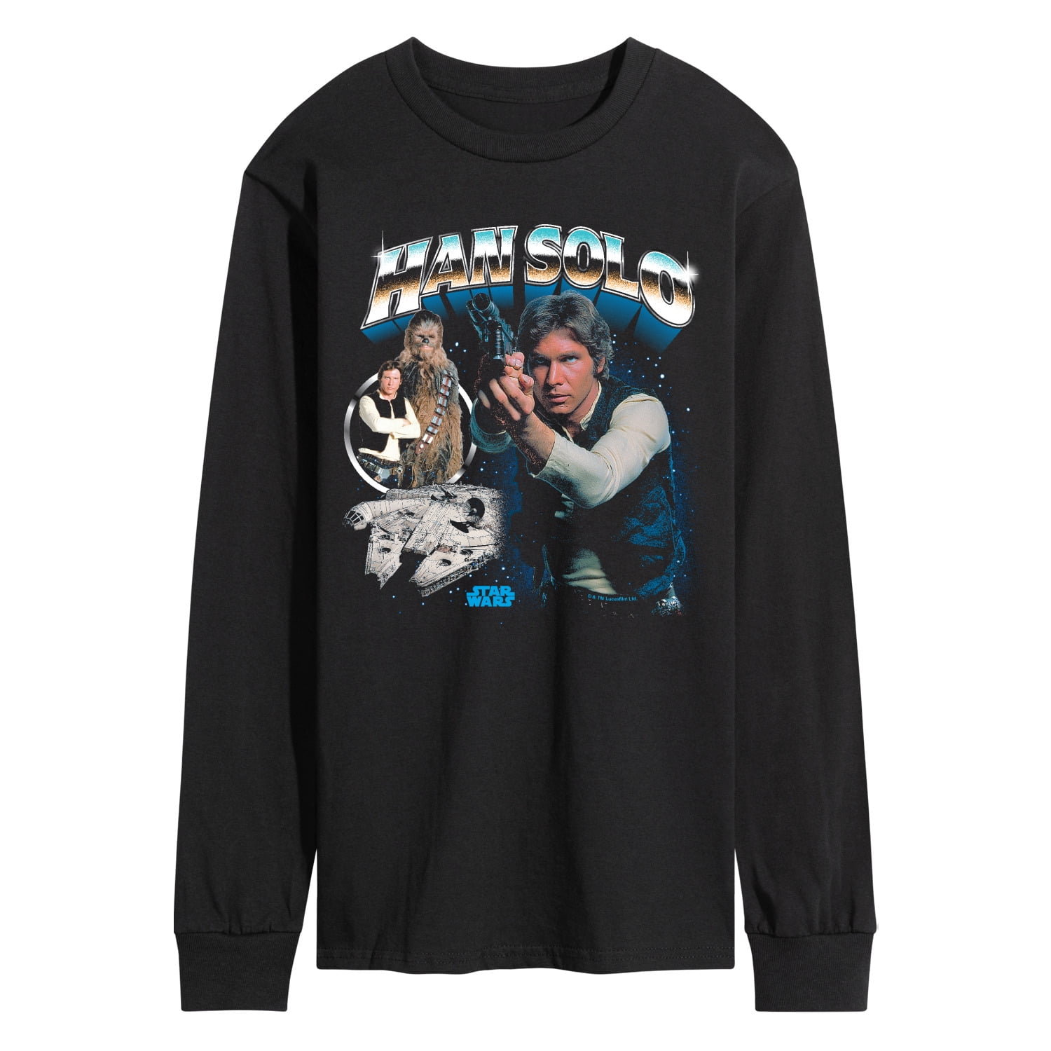 Star Wars - Han Solo Collage - Men's Long Sleeve Tee - Walmart.com