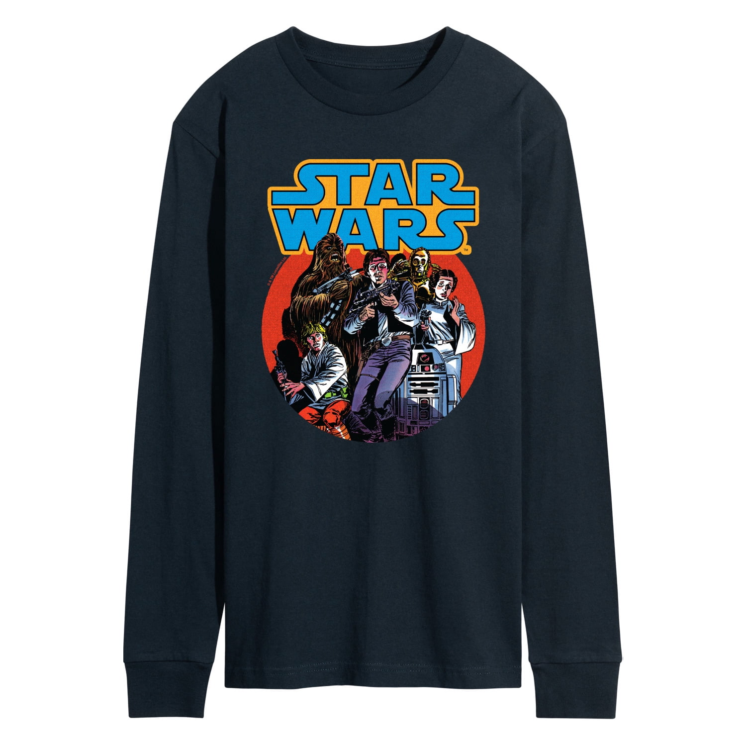 Star Wars - Han Solo Comic - Men's Long Sleeve Tee - Walmart.com
