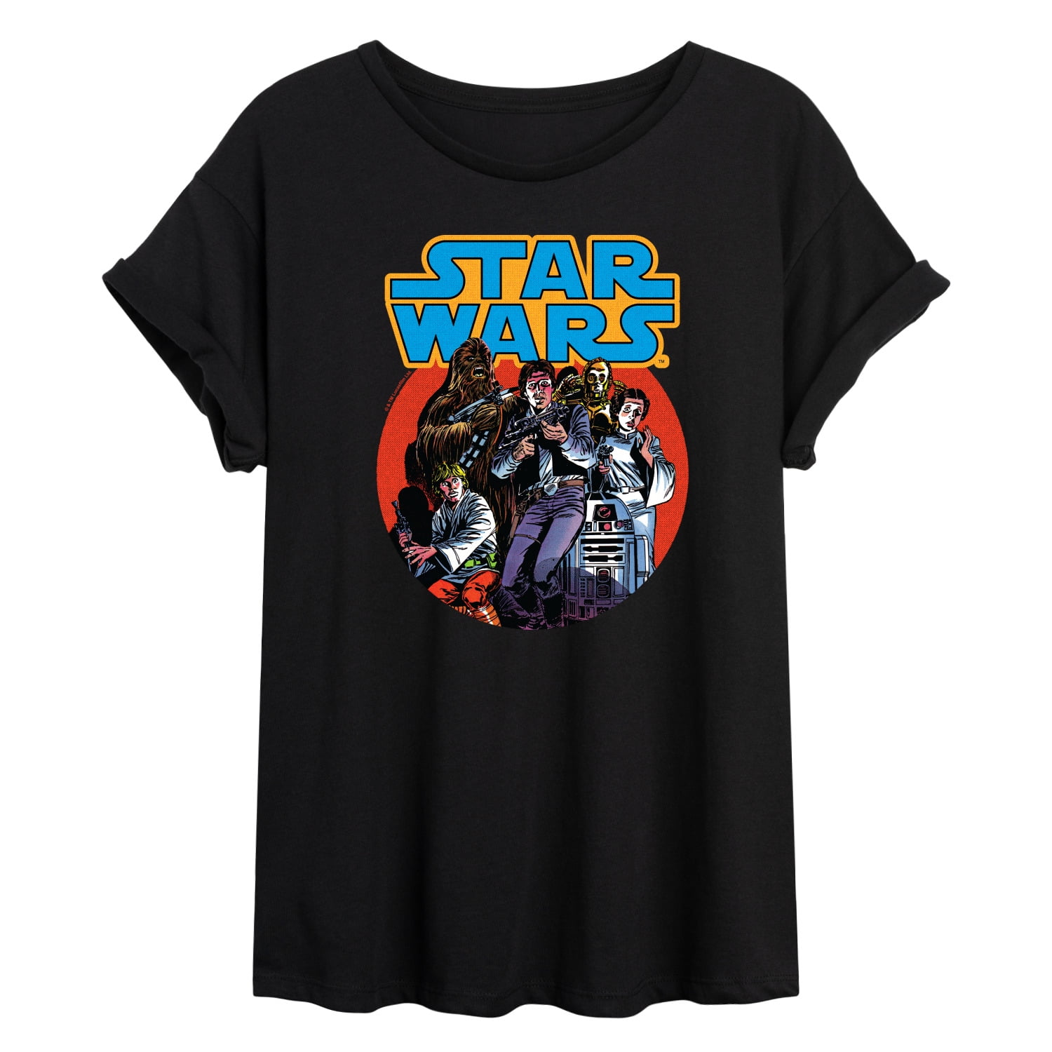 Star Wars - Han Solo Comic - Women's Oversized Tee - Walmart.com