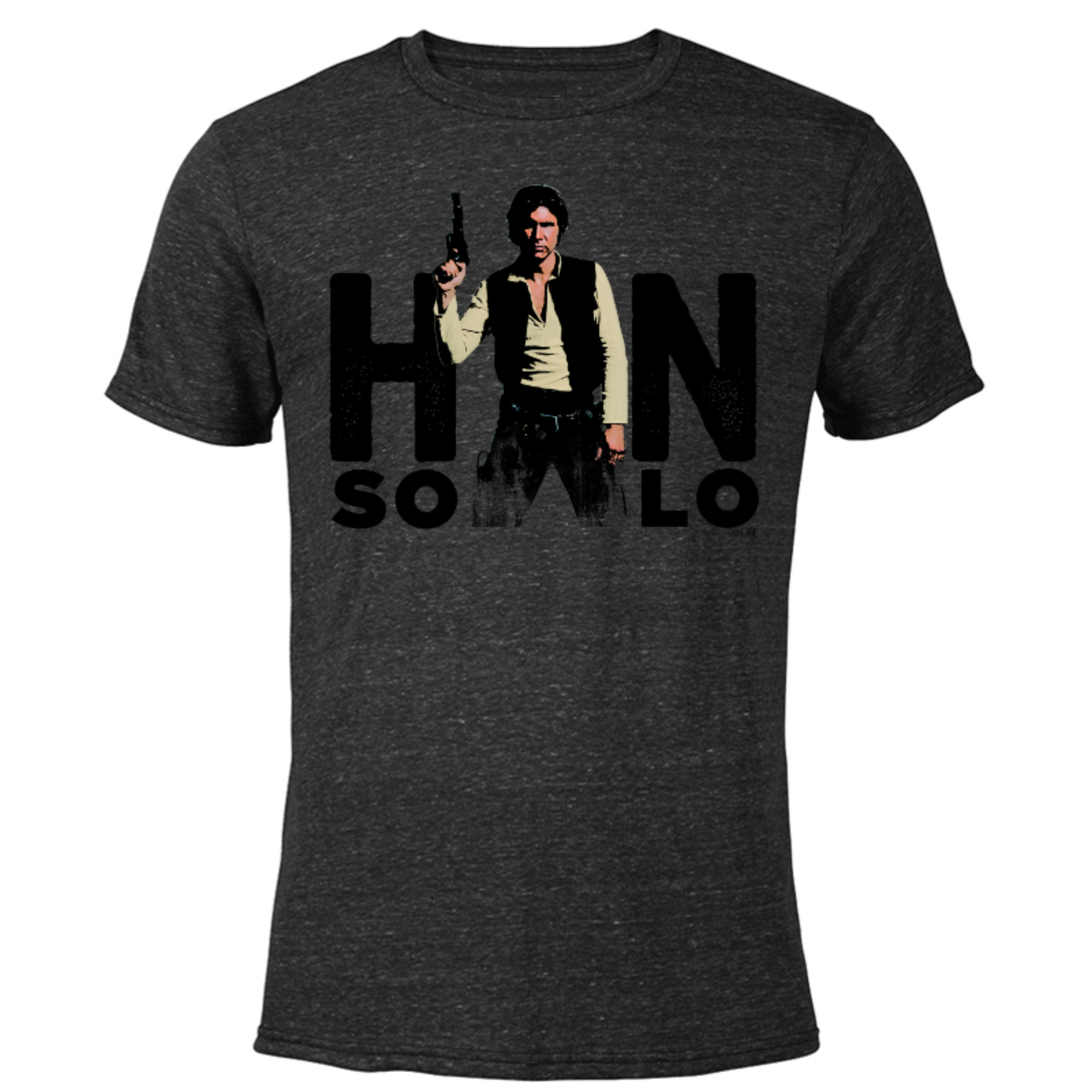 Star Wars Han Solo Letter Replacement Blaster - Short Sleeve Blended T ...