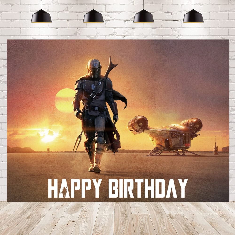 Happy Birthday Mandalorians Anime Cartoon Theme Backdrops Banner ...