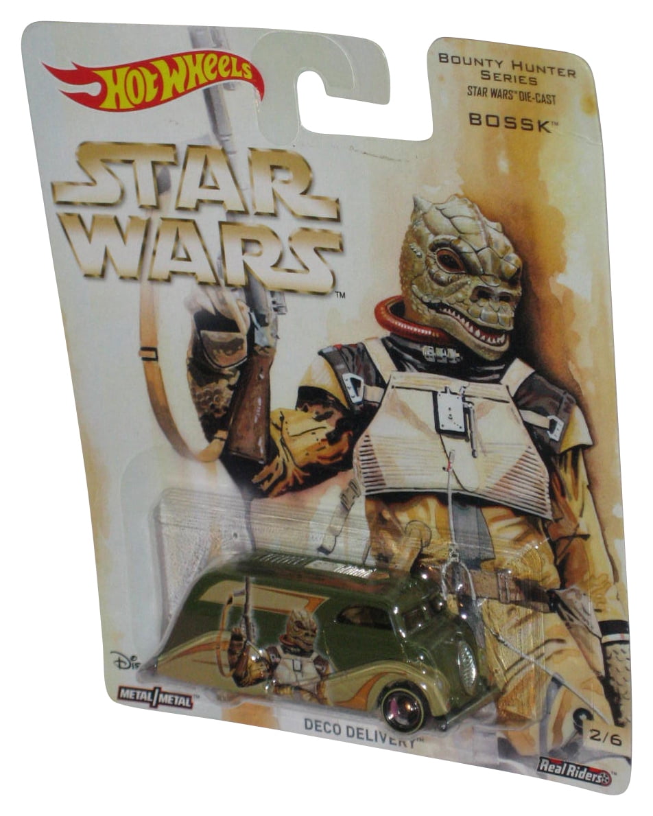 Star Wars Hot Wheels Deco Delivery Bossk Real Riders Metal Toy Car 2/6 ...