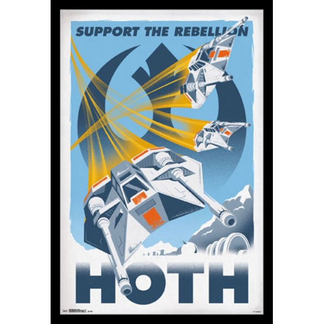 Star Wars - Hoth Laminated & Framed Poster Print (24 x 36) - Walmart.com