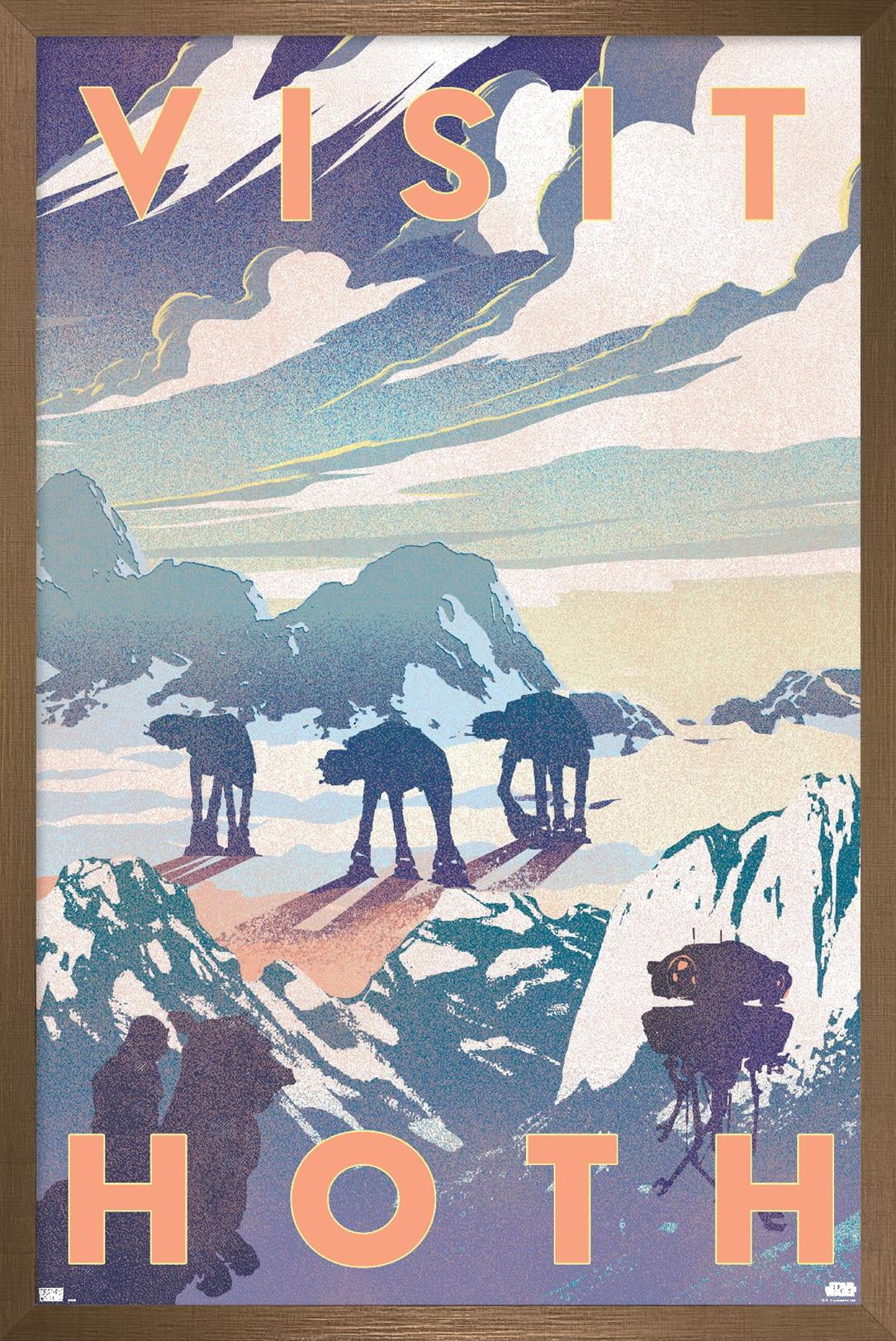 Star Wars: Hoth - Visit Hoth Wall Poster, 14.725" x 22.375" Framed ...