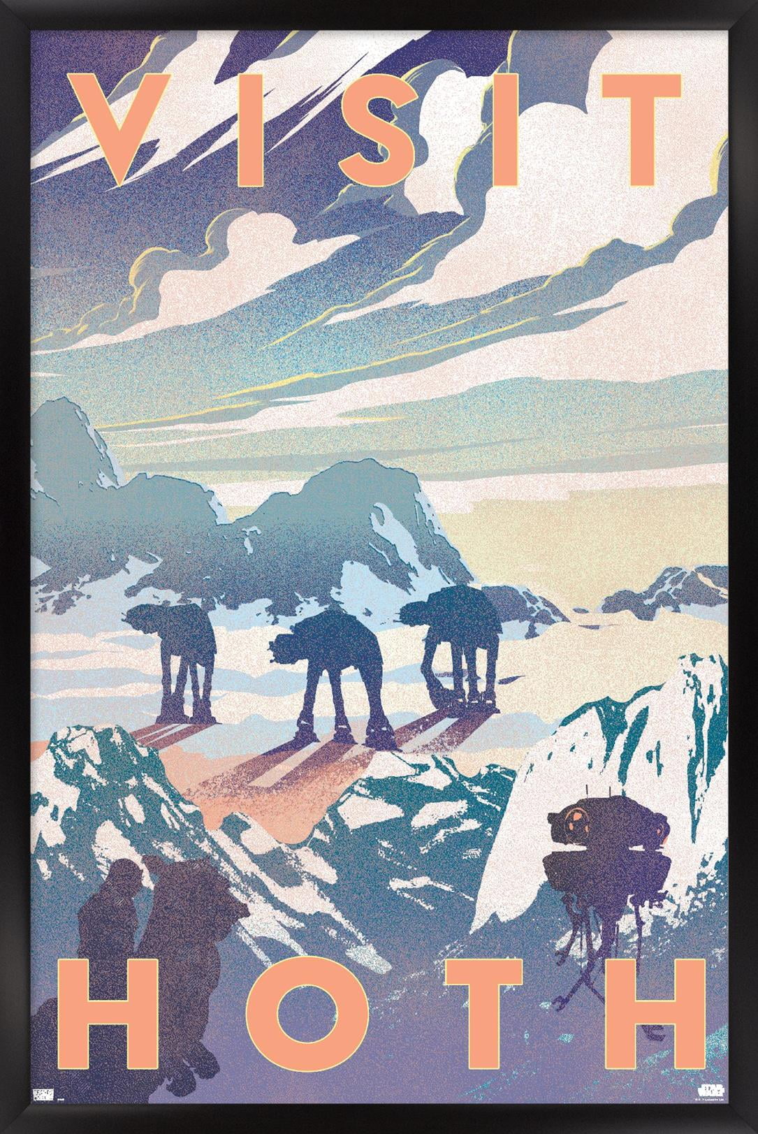 Star Wars: Hoth - Visit Hoth Wall Poster, 14.725" x 22.375" Framed ...