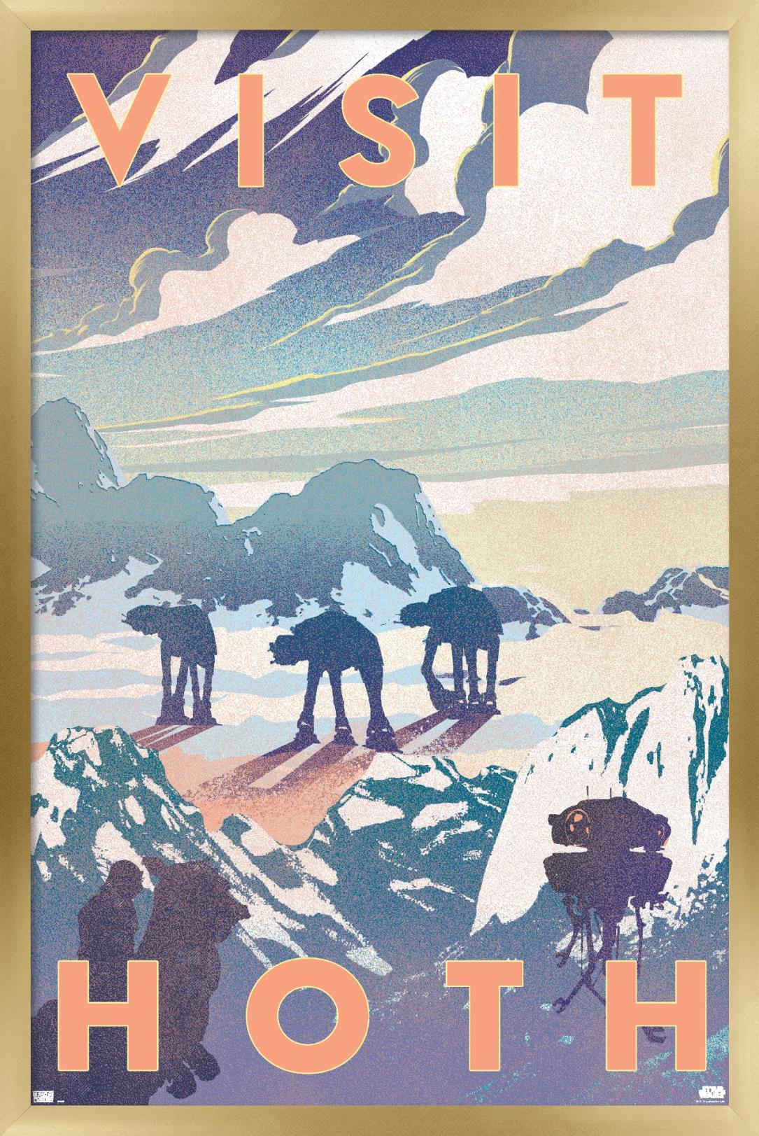 Star Wars: Hoth - Visit Hoth Wall Poster, 14.725" x 22.375" Framed ...