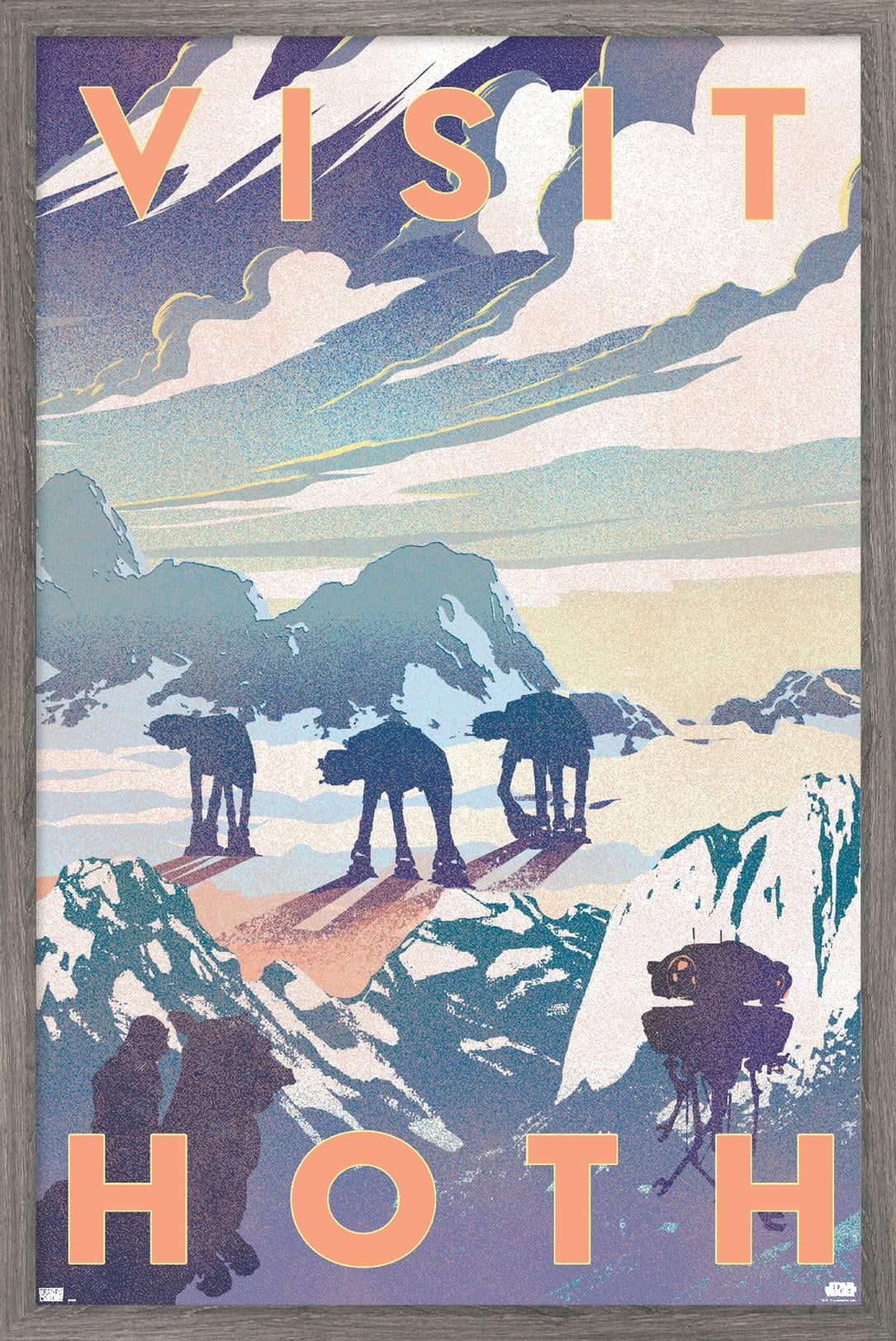 Star Wars: Hoth - Visit Hoth Wall Poster, 22.375" x 34" Framed ...