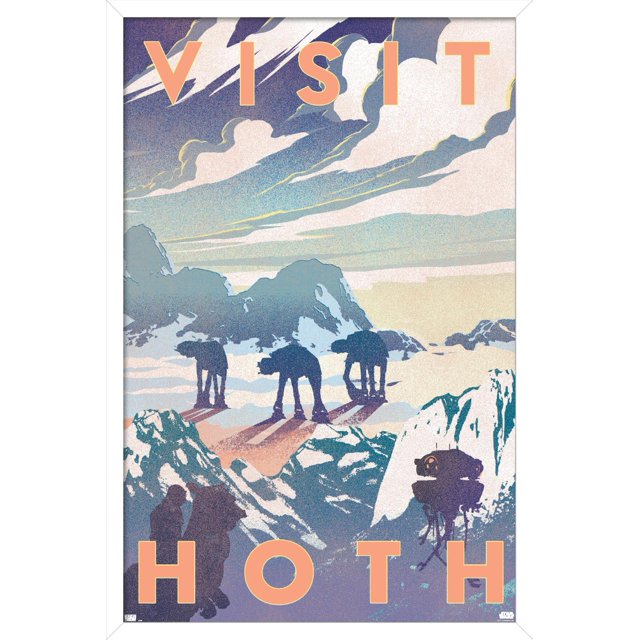 Star Wars: Hoth - Visit Hoth Wall Poster, 22.375" x 34" Framed ...