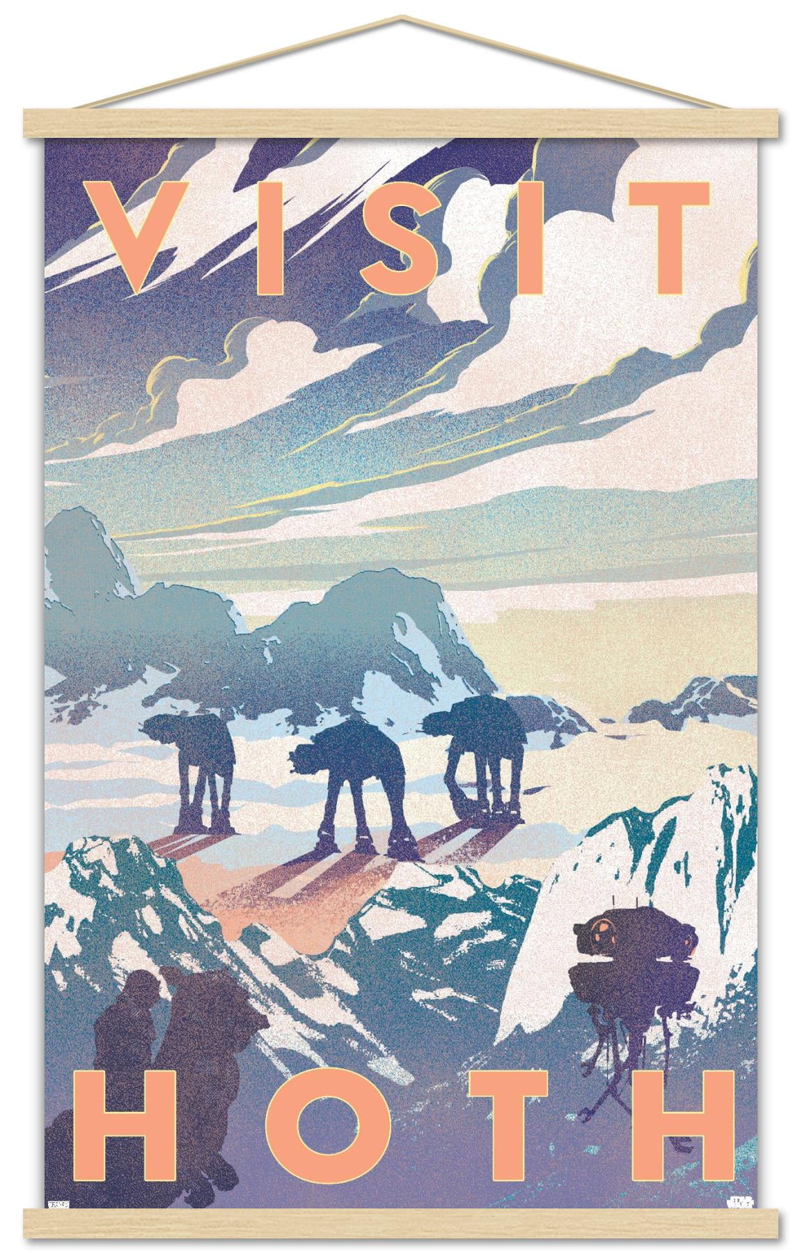 Star Wars: Hoth - Visit Hoth Wall Poster with Magnetic Frame, 22.375" x ...