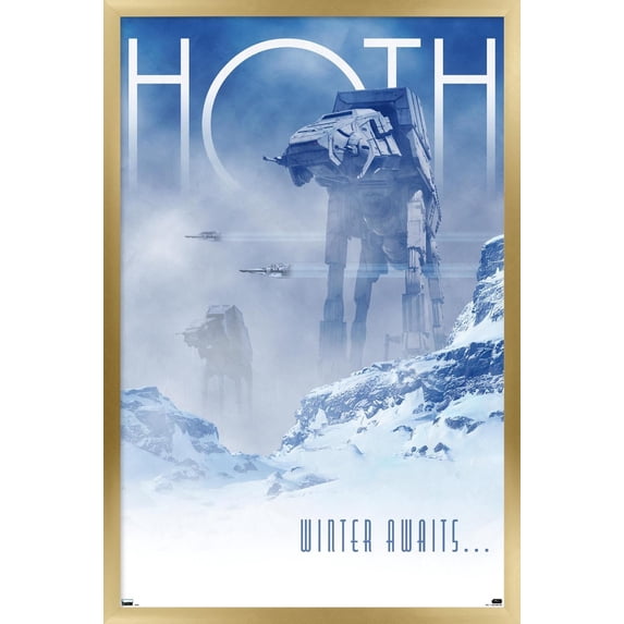 Star Wars: Hoth - Visit Hoth by Russell Walks 23 Wall Poster, 14.725" x ...