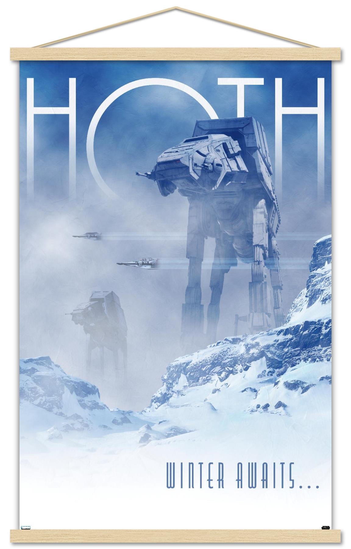 Star Wars: Hoth - Visit Hoth by Russell Walks 23 Wall Poster with ...