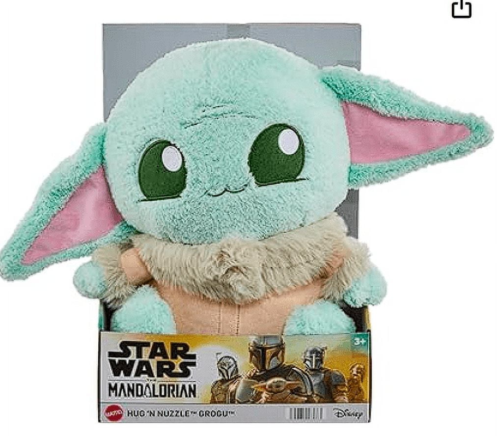 Star Wars Hug 'n Nuzzle Grogu Plush Figure with Sound, 10-inch Soft ...