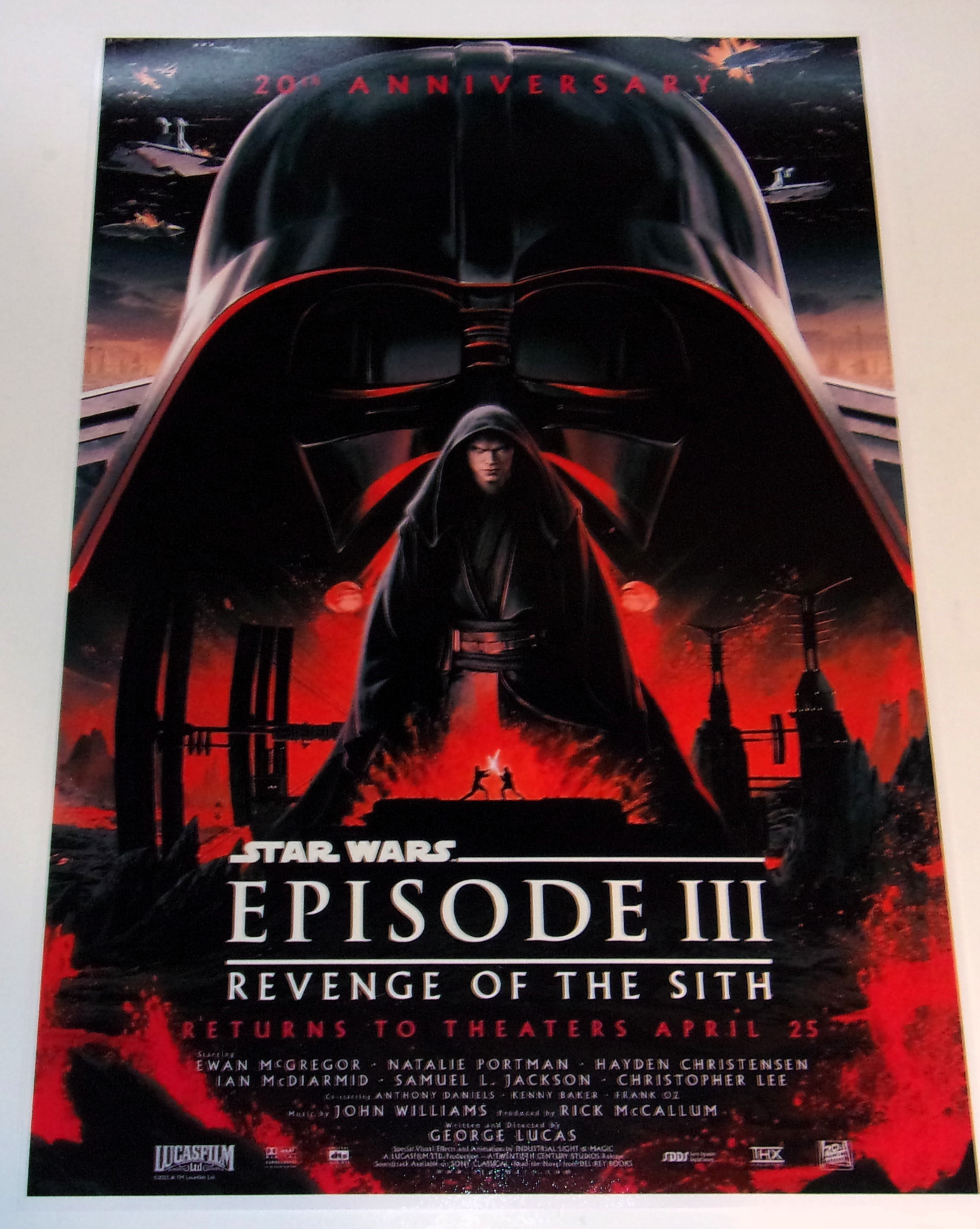 Star Wars III Revenge of the Sith 20th Anniversary "Darth Vader" Poster 19"x 13" - Walmart.com