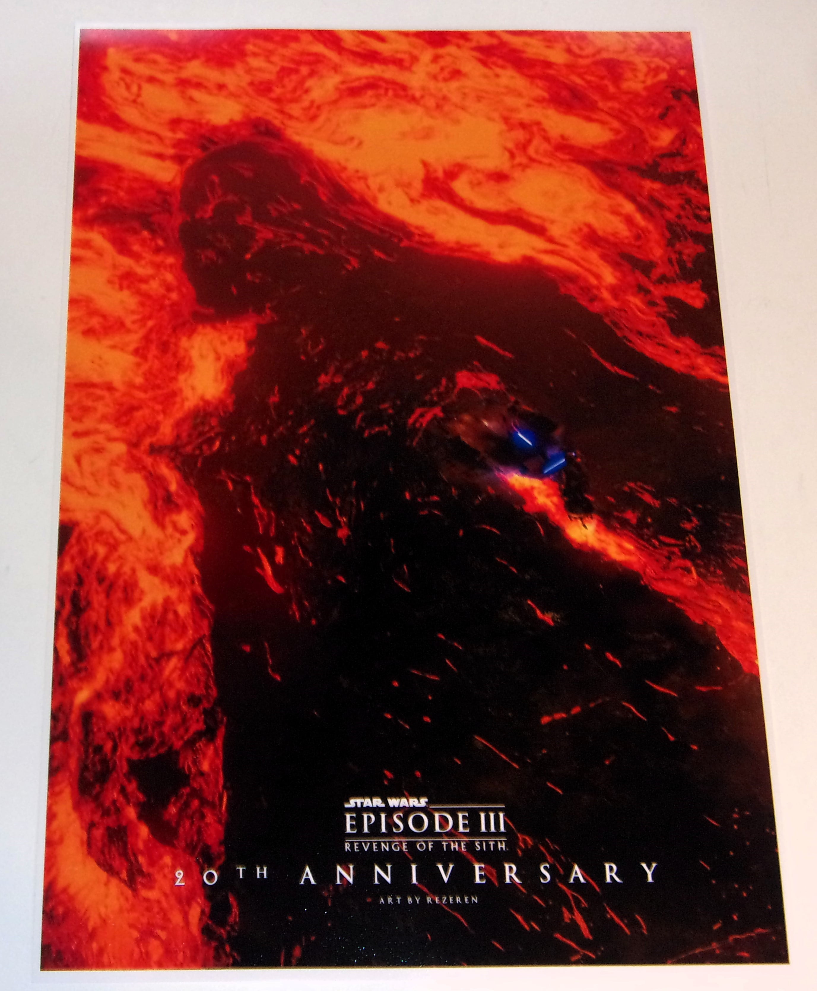 Star Wars III Revenge of the Sith 20th Anniversary "Lava & Fire" Poster ...