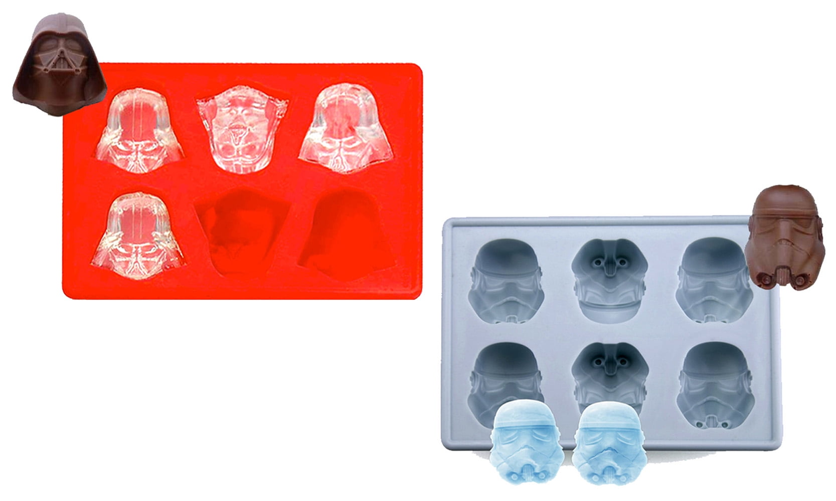 Star Wars Ice Tray Silicone Molds - Darth Vader and Stormtrooper 2pk ...