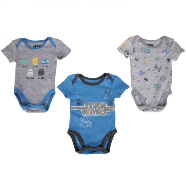 Star Wars Iconic Symbols 3-Pack Infant Bodysuit Set-3-6 Months ...