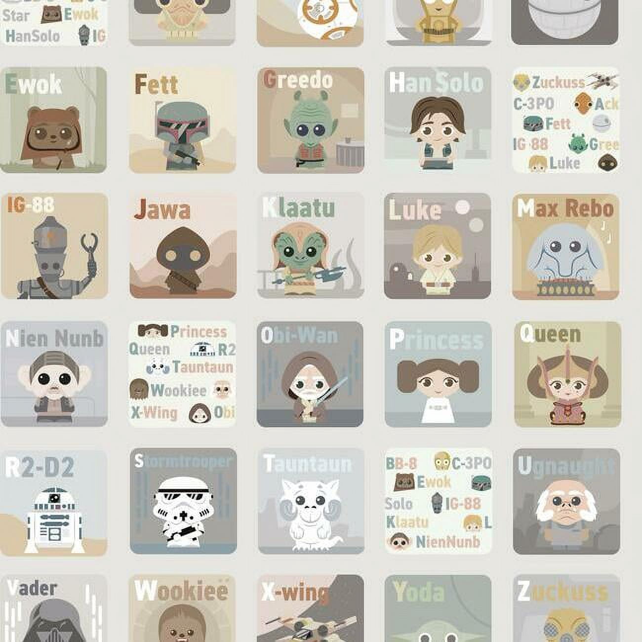 Star Wars Infant Alphabet Peel Stick Wallpaper Walmart
