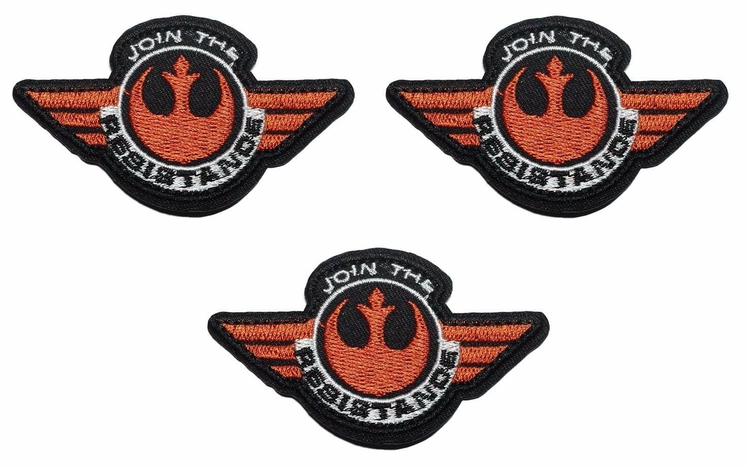 Star Wars JOIN THE RESISTANCE 3" W Embroidered Patch Set of 3 Patches ...