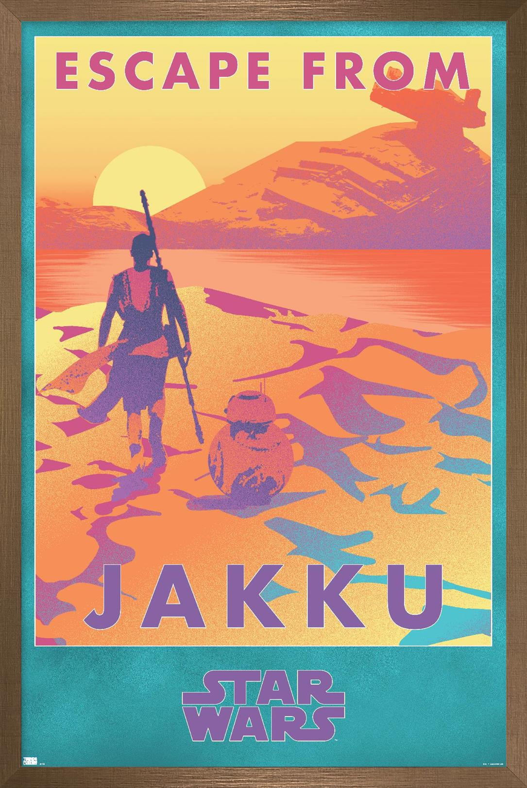 Star Wars: Jakku - Escape from Jakku Wall Poster, 14.725" x 22.375 ...