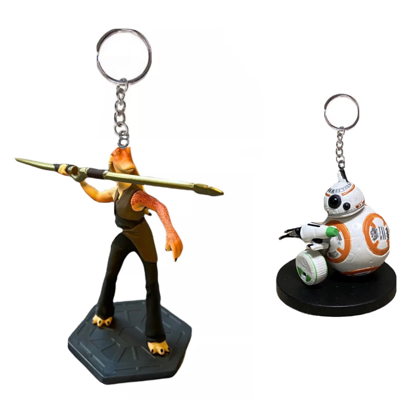 Star Wars Jar Jar Binks & BB8 Key Ring Keychain Figure Sith Lord PVC ...